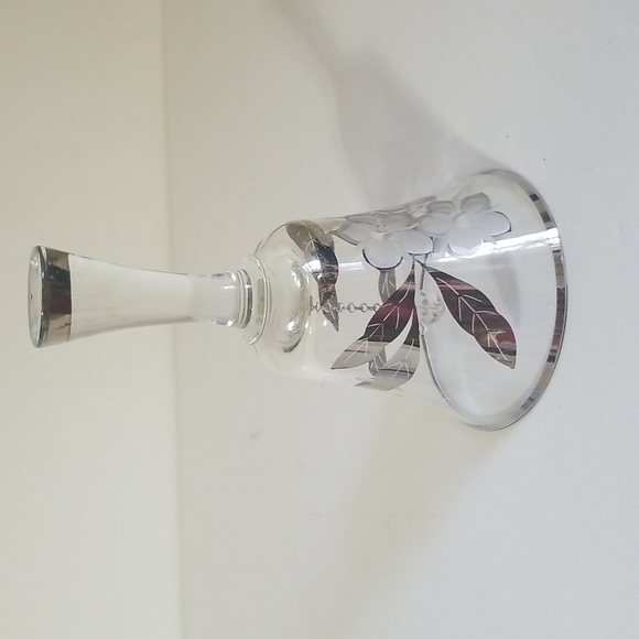 Crystal | Dining | Vintage Large Crystal Glass Dinner Bell With Silver ...